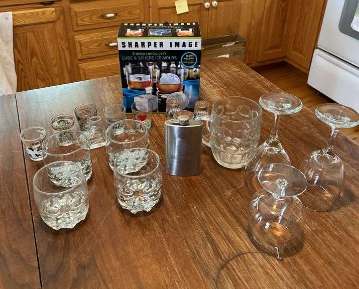 Shot Glasses, Flask, Ice Cube Maker & More - Sherwood Auctions