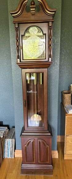 Tempus Fugit Pearl Grandfather Clock - Sherwood Auctions