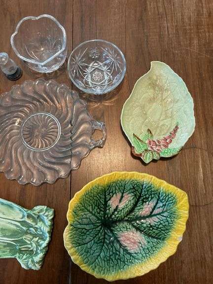 Glass Crystal Serving Dishes Assortment & Hull Flower Vase - Sherwood ...