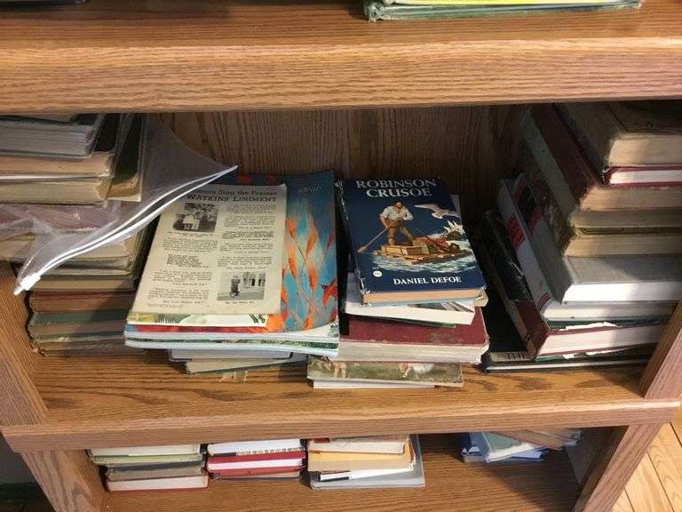 Assorted Books and Bookshelf 71''x30''x12'' - Sherwood Auctions