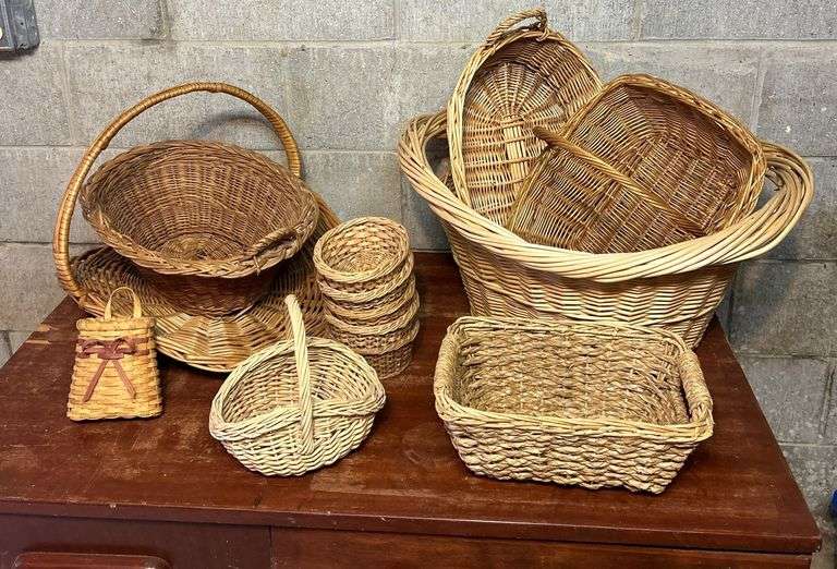 Assorted Wicker Baskets - Sherwood Auctions