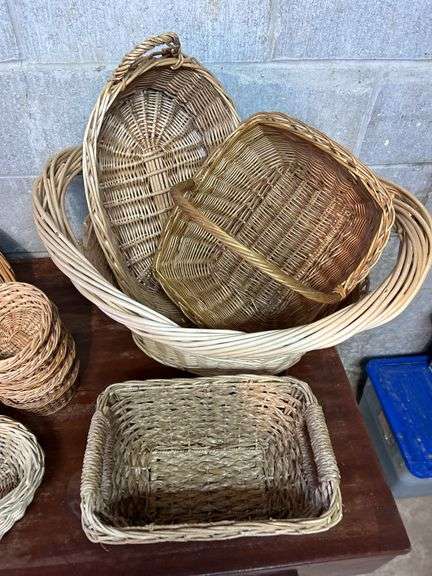 Assorted Wicker Baskets - Sherwood Auctions
