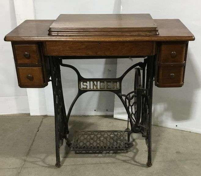 Vintage Trendle Singer Sewing Stand 34”x16”x31” - Sherwood Auctions