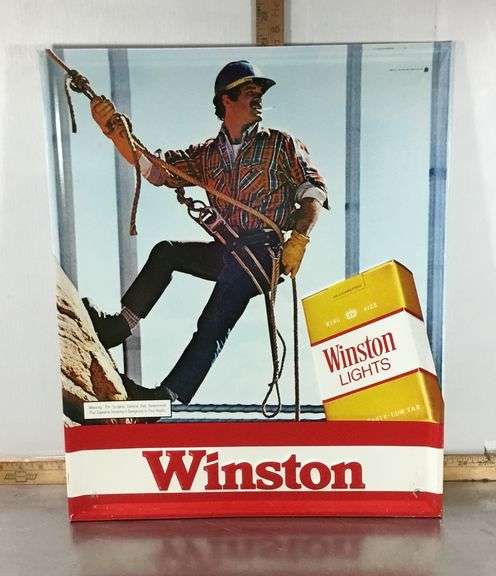 Winston Lights Cigarette Sign - Sherwood Auctions
