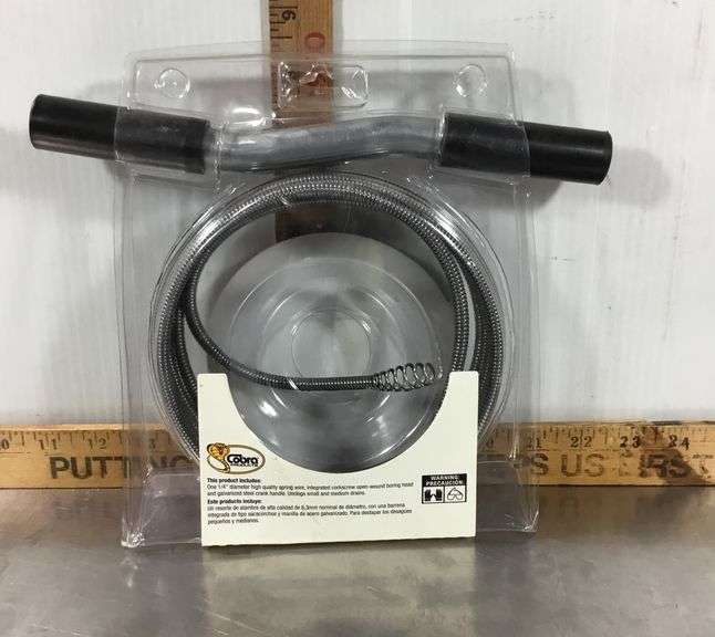 Drain Pipe Auger 1/4” Diameter By 8’ Long - Sherwood Auctions