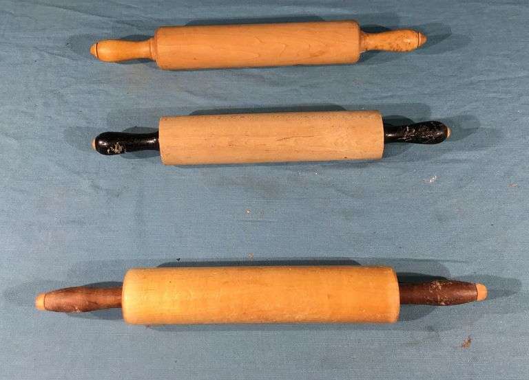 3 Pc. Wooden Rolling Pins - Sherwood Auctions