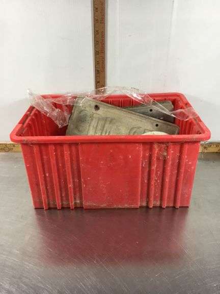 Red Tote With JB Weld, License Plates and More - Sherwood Auctions