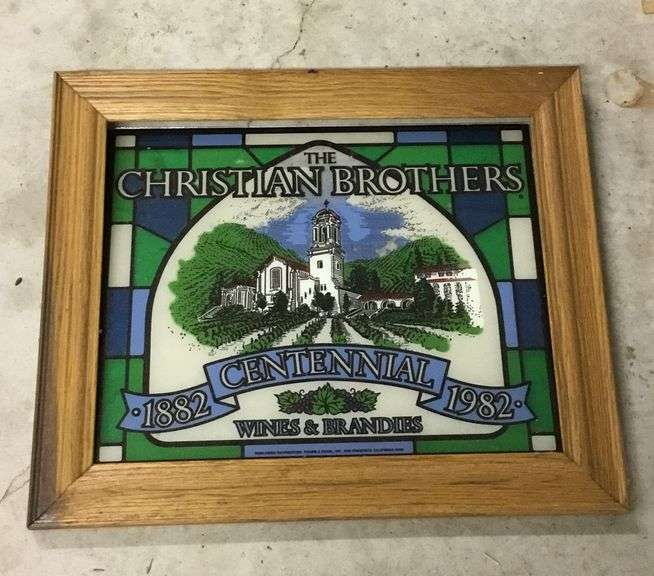 Centennial Christian Brother Glass Decor Needs Repair - Sherwood Auctions