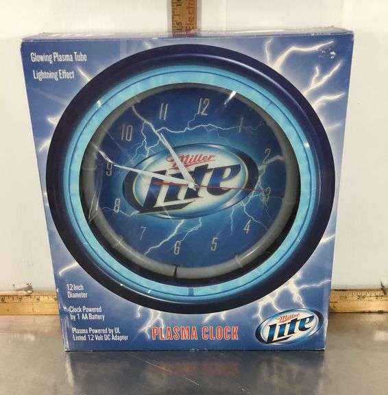 Miller Lite Plasma Clock - Sherwood Auctions