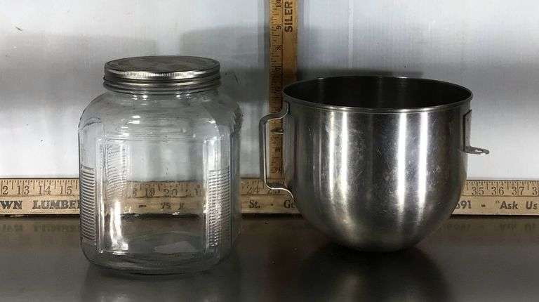 Stainless Steel Mixing Bowl and Glass Jar - Sherwood Auctions