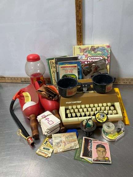 Marxwriter Typewriter, Whamo-O, Bubblegum Machine, Books, Flash Cards ...