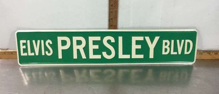 Elvis Presley BLVD Sign - Sherwood Auctions