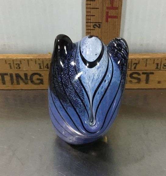 Signed Swirl Paperweight - Sherwood Auctions