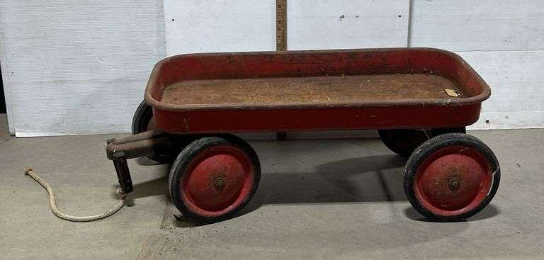 Vintage Red Wagon - Sherwood Auctions