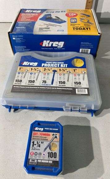 Kreg Jig K4 & Kreg Pocket-Hole Screw Project Kit & Soft/Plywood Screws ...