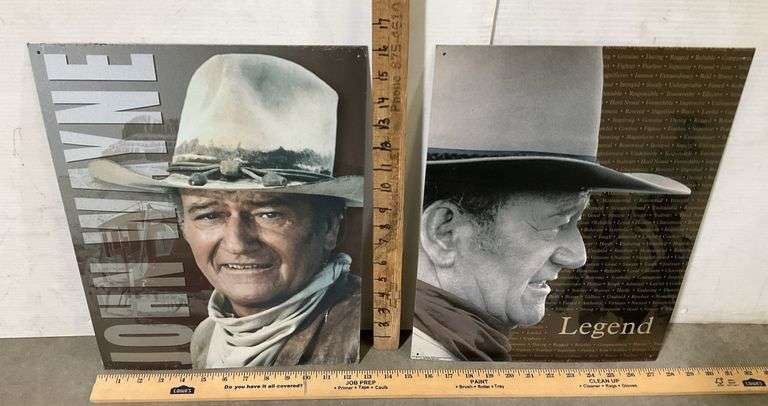 John Wayne Metal Signs - Sherwood Auctions