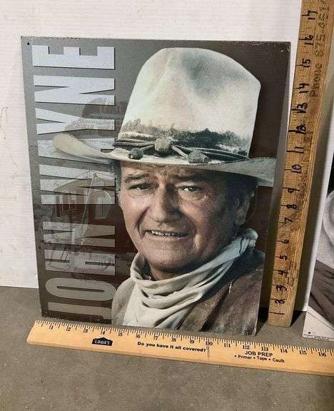 John Wayne Metal Signs - Sherwood Auctions