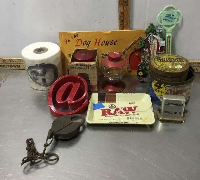 Emergency Blinking Light, Vintage Desk Calendar, Lock & Chain ...