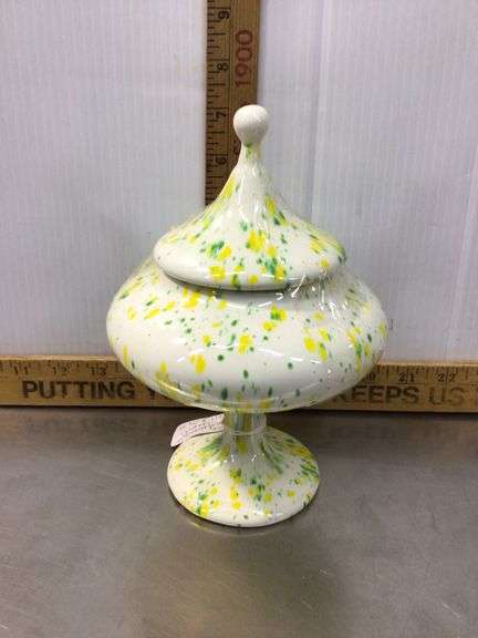 Pottery Compote Dish, Safety Pin/Bead Basket & Candle Holders, Mason ...