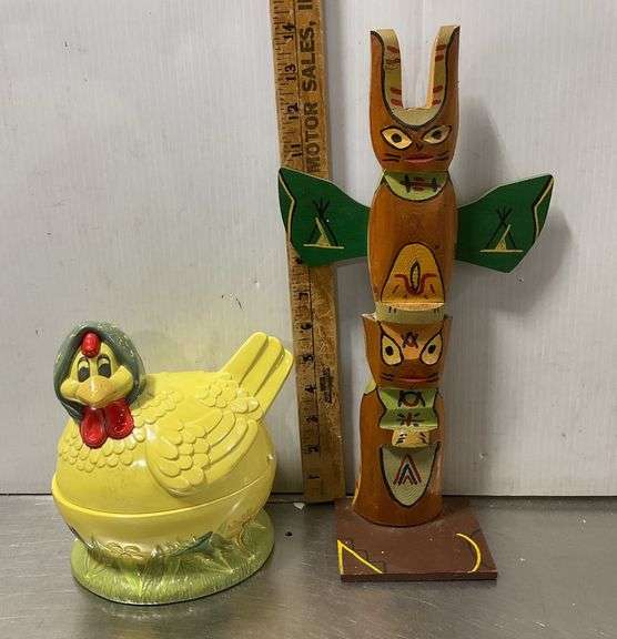 Chicken on Nest, Totem Pole, Vintage Ginger Man Cookie Cutter, Wine ...
