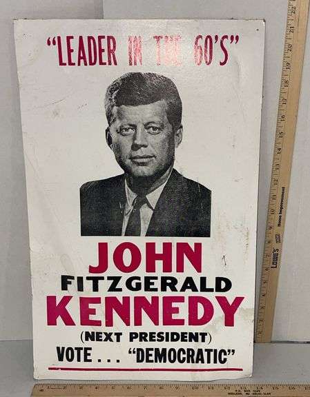 John F. Kennedy “Leader in the 60’s” Election 22”x14” Poster - Sherwood ...