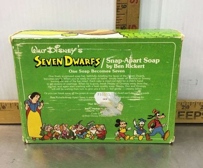 Walt Disney Seven Dwarfs Snap-Apart Soap - Sherwood Auctions