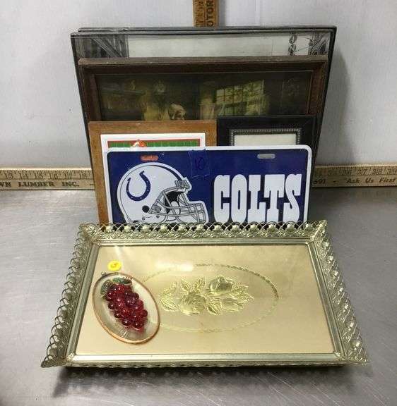 Framed Pictures, Wall Decor & Colts License Plate - Sherwood Auctions