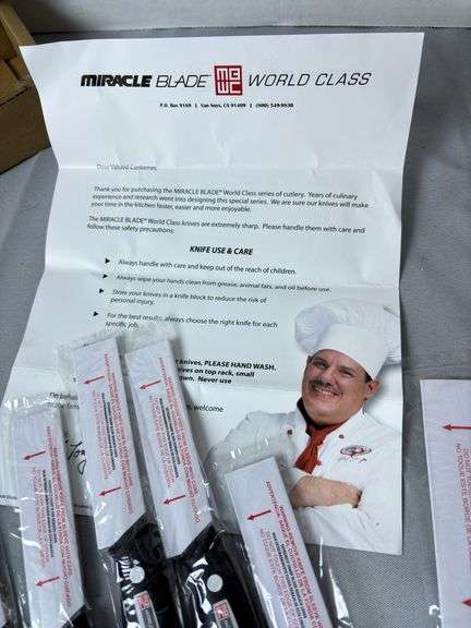 Miracle Blade World Class Knife Set- Never Used - Sherwood Auctions