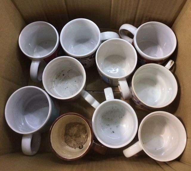 Large Box Of Coffee Mugs - Sherwood Auctions