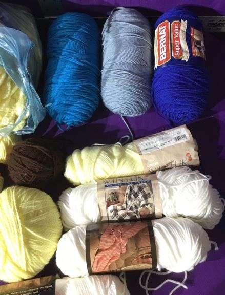 Collection of Yarn and Started Projects - Sherwood Auctions