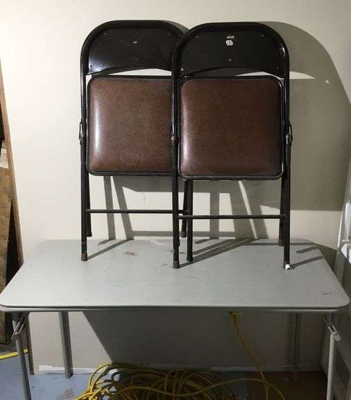 28”x4’x2’ Folding Card Table & 2 Chairs Cord Not Included - Sherwood ...