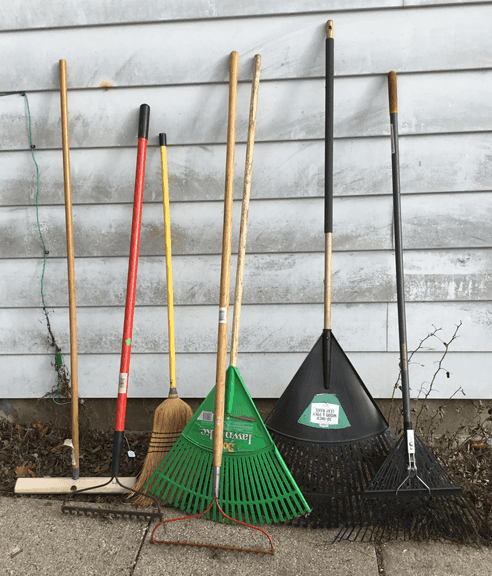 Assorted Rakes and Brooms - Sherwood Auctions