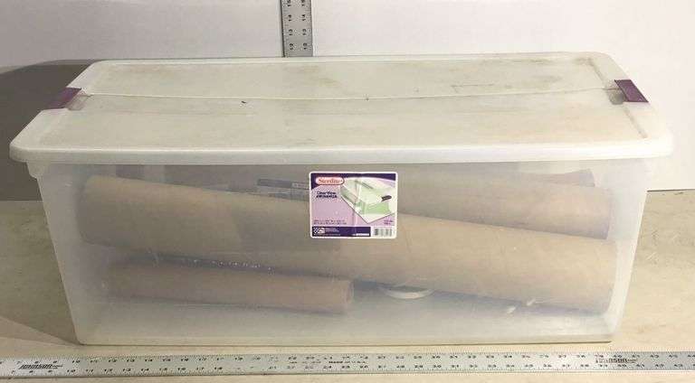 Tote of Cardboard Poster Tubes - Sherwood Auctions