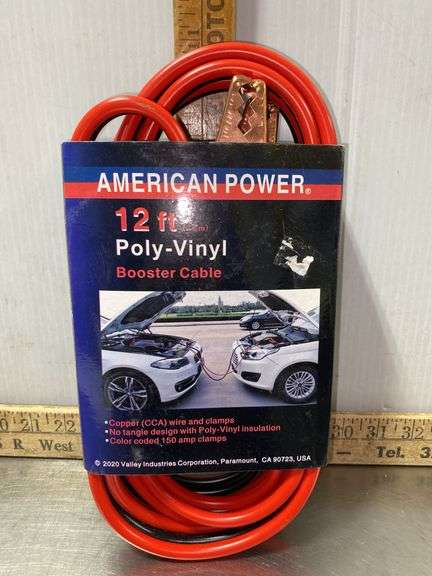 American Power 12’ Poly-Vinyl Booster Cable - Sherwood Auctions