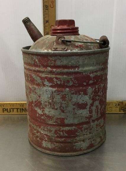 Vintage Galvanized Gas Can - Sherwood Auctions
