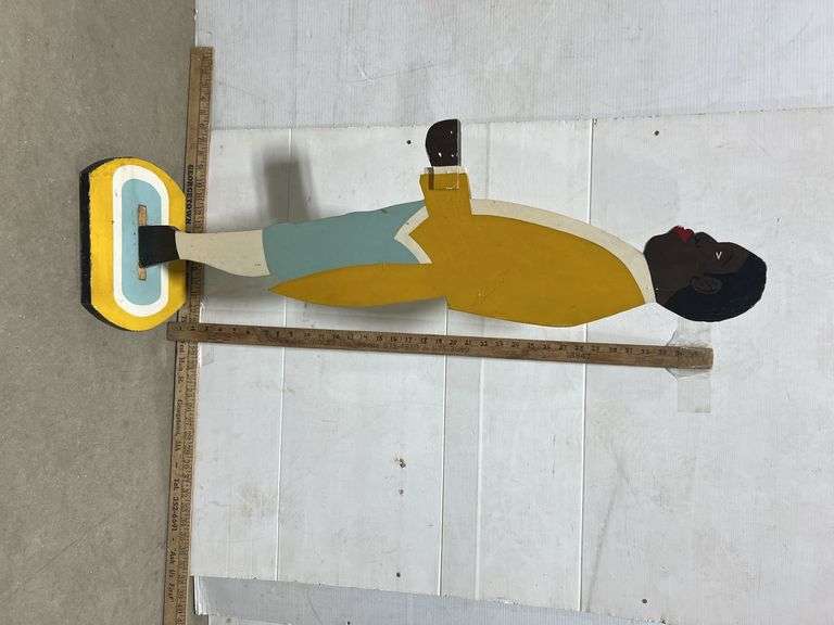 Wooden Butler Statue - Sherwood Auctions