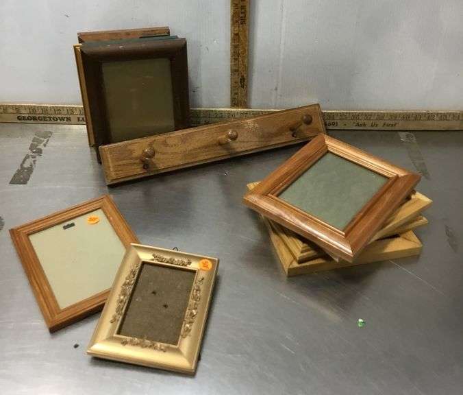 Wall Hung Coat Rack and Various Picture Frames - Sherwood Auctions