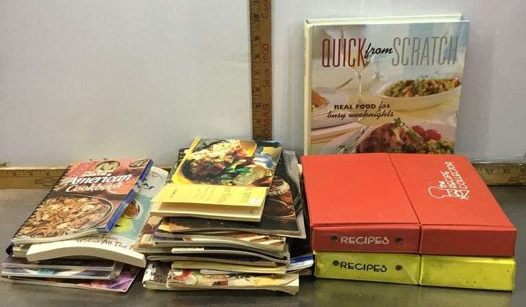Large Box Of Recipe Books and Cookbooks - Sherwood Auctions