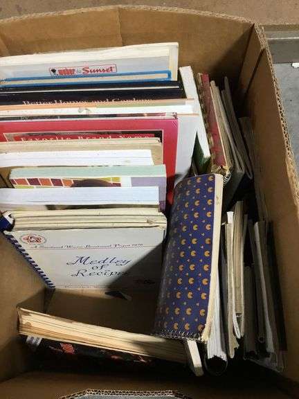 Large Box Of Recipe Books and Cookbooks - Sherwood Auctions
