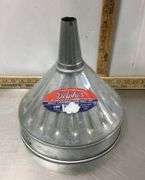 6 Qt. Center Tube Funnel & New Aluminum Hawk (2) - Sherwood Auctions
