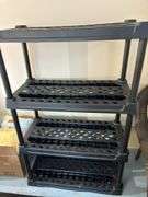 Black Plastic 4 Tiered Shelve 55 x 36 - Sherwood Auctions