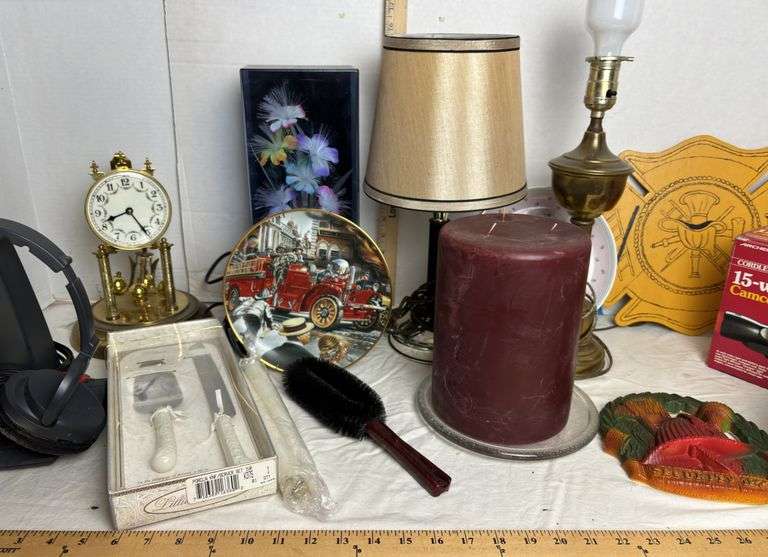 Miller Studio Vintage Chalkware "Security 1879", Lamps, Candles ...