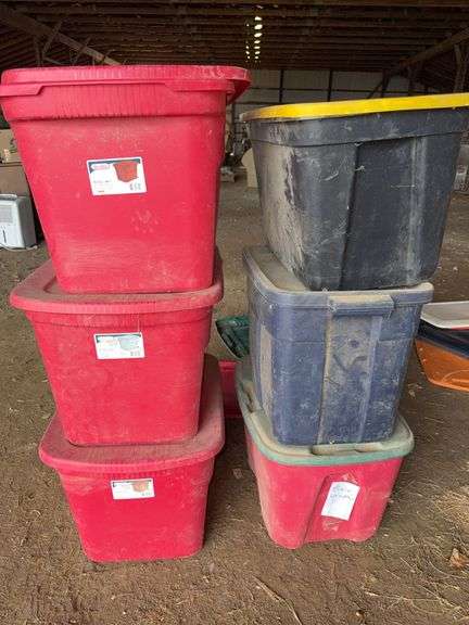 Six Empty 18 Gallon Totes - Sherwood Auctions