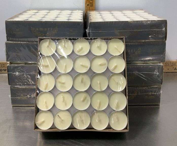 9 Sealed Boxes with 100 Tea Lights in Each Box - Sherwood Auctions