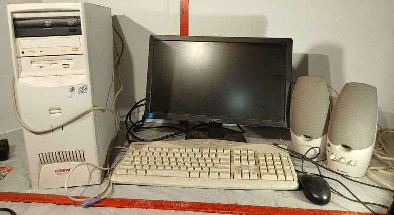 Compaq Desk Pro Tower and Keyboard, I-Inc Monitor and Labtec Speakers ...