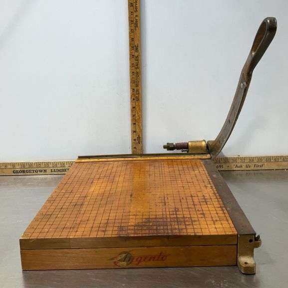 Ingento Wooden Paper Cutter - Sherwood Auctions