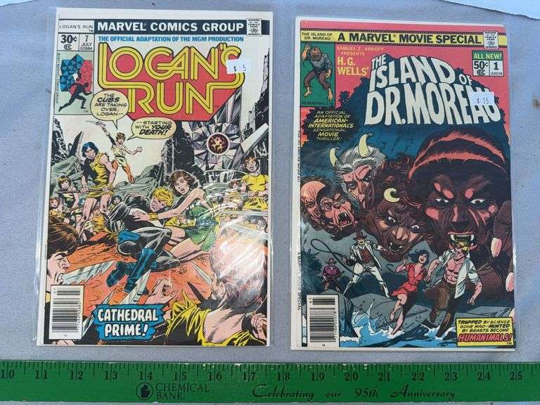 Marvel Comics' Logan's Run #7 & Marvel Movie Special of H.G. Wells ...