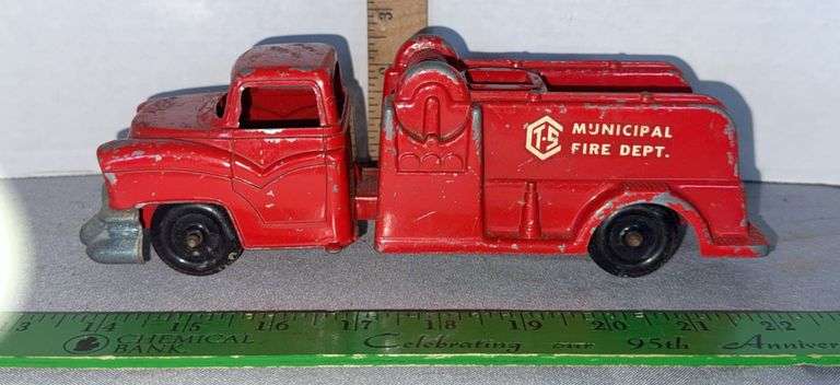 Vintage Tru-Scale (T-S) Diecast Steel Municipal Fire Dept. Fire Truck ...