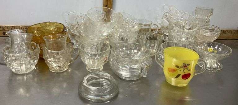 Collection of Glass Cups, Bowls & Candleholders - Sherwood Auctions