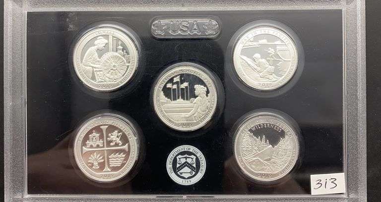 2019 S America The Beautiful Quarters Proof Set, Silver - Sherwood Auctions